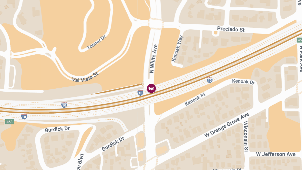 Pomona, CA – Accident with Injuries on I-10 at N White Ave