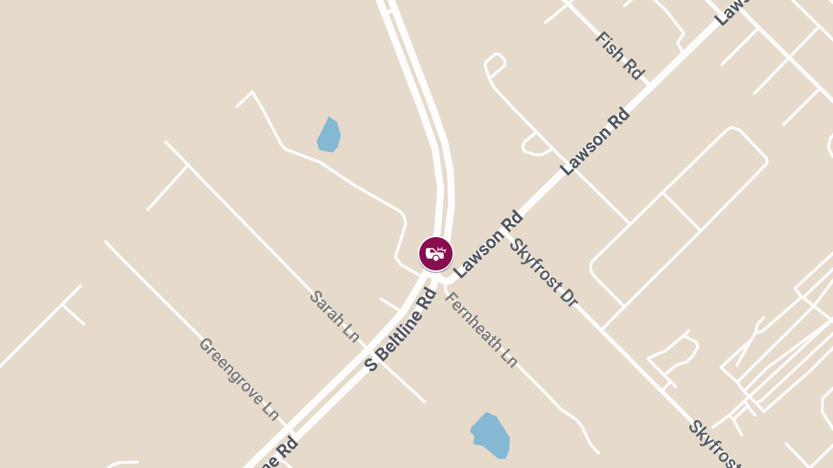 Dallas, TX – Crash With Injuries Reported at S Belt Line Rd & W Lawson Rd