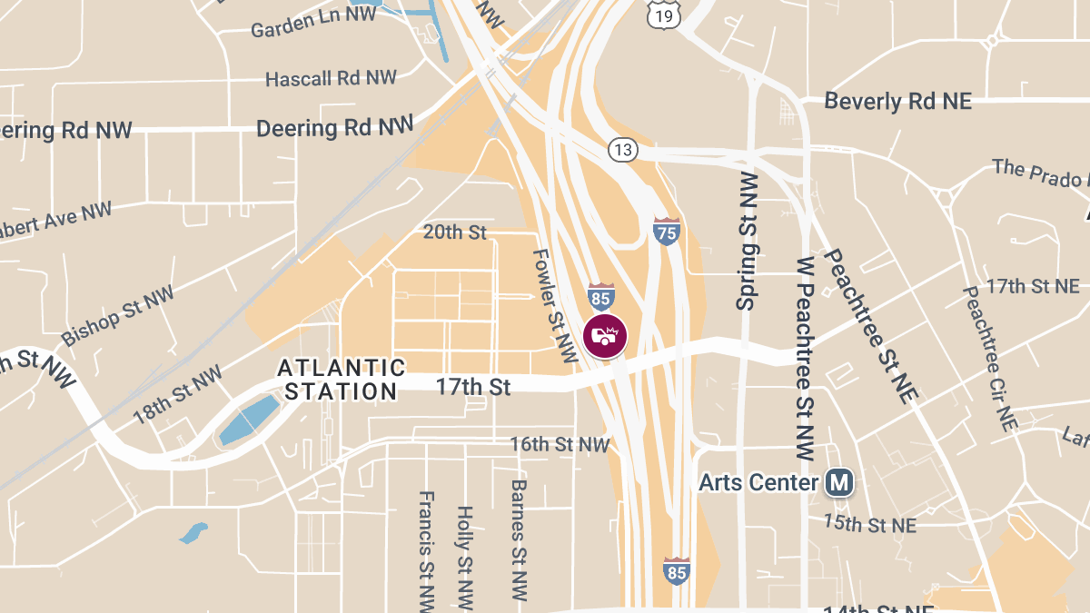 Atlanta, GA – Crash With Injuries Reported on I-85 Near Spring St