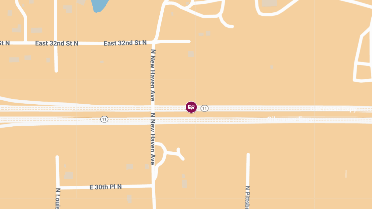 Tulsa, OK – Crash with Injuries on WB E Hwy 11 near 7300 Block