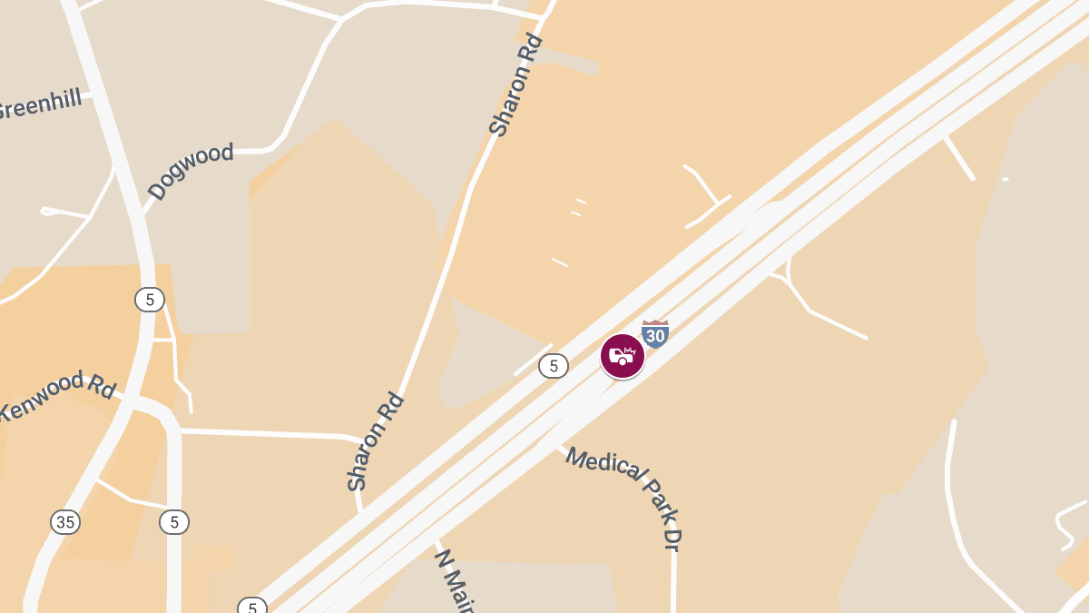 Pulaski Co, AR – Crash with Injuries on WB I-30 Near MM 137.7