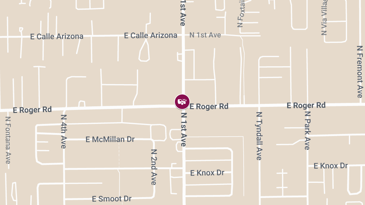 Tucson, AZ – Injuries Reported in Crash at 1st Ave & Roger Rd
