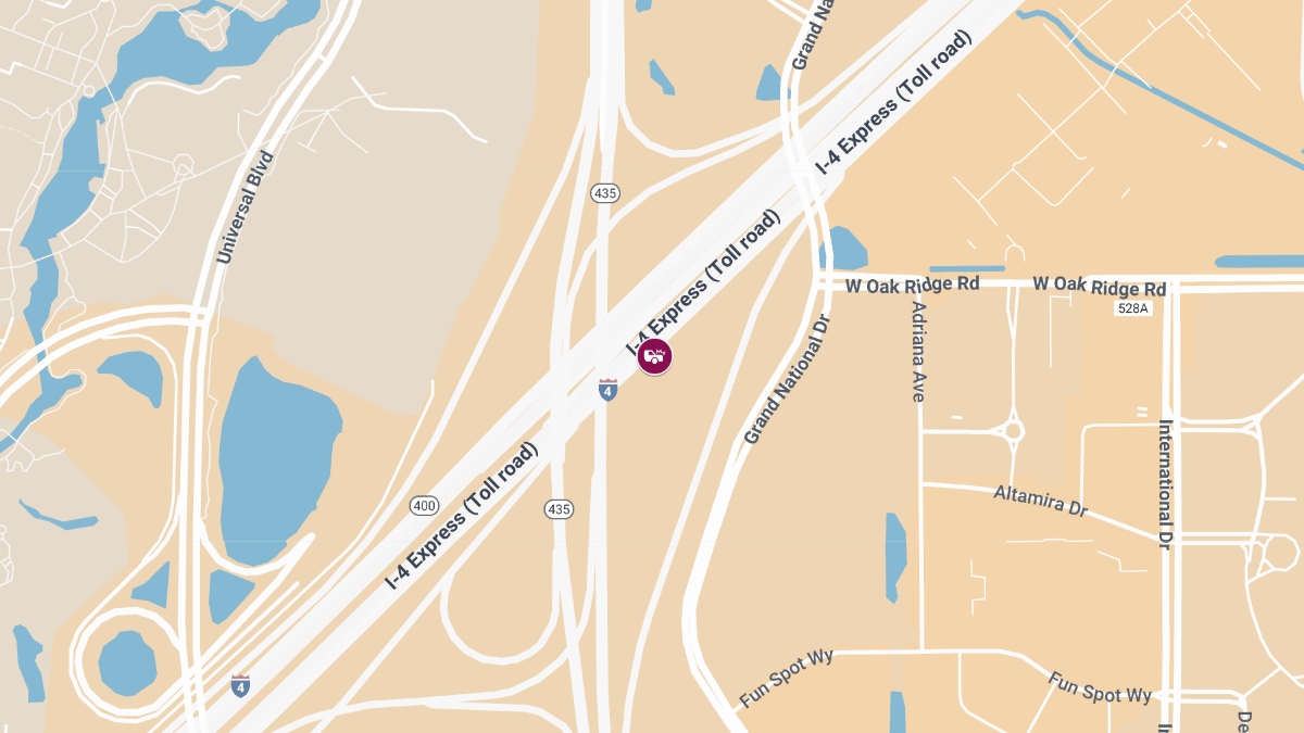 Orlando, FL – Injury Crash on I-4 West Near Universal Blvd