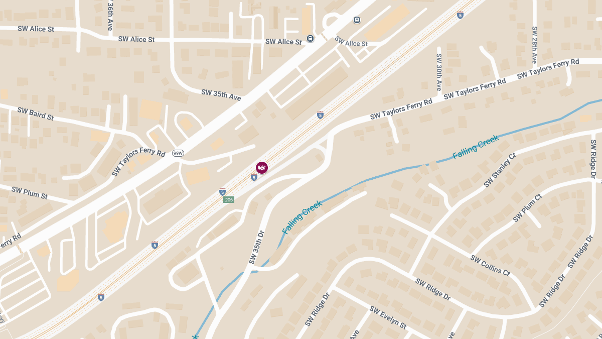 Portland, OR – Injury Crash on I-5 NB Near Taylors Ferry Rd Exit