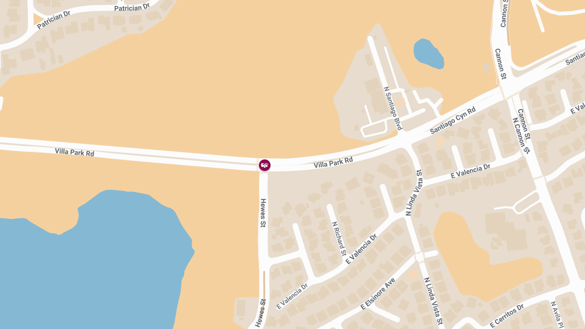 Santa Ana, CA – One Injured in Two-Car Crash at Villa Park Rd & Hewes St