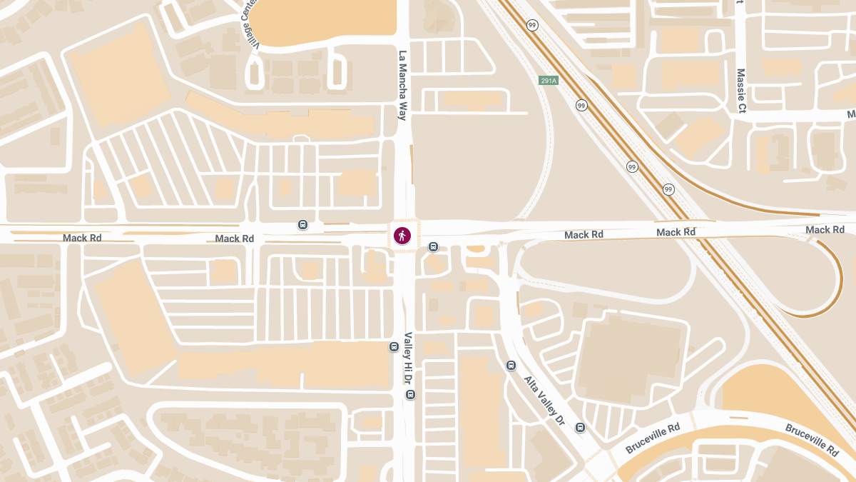 Sacramento, CA – Pedestrian Injured in Crash at Mack Rd and Valley High Dr