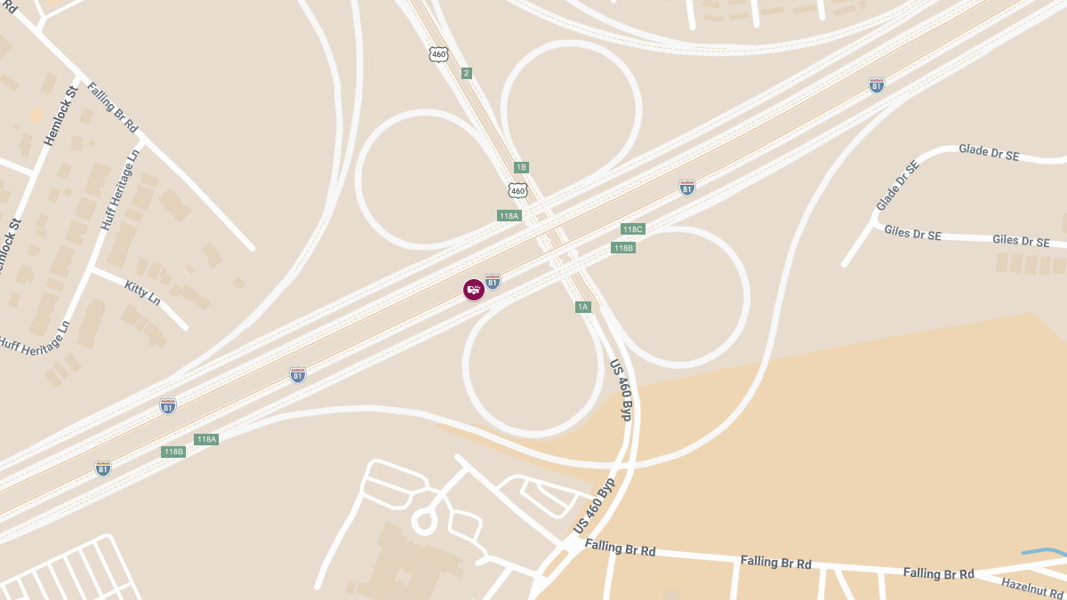 Christiansburg, VA – Rollover Crash With Injuries on I-81 Ramp Near ...