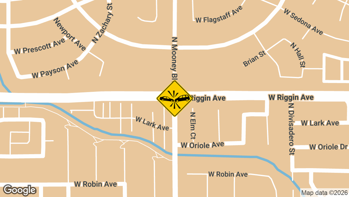 Visalia, CA – Injury Crash Reported at Mooney Blvd & Riggin Ave